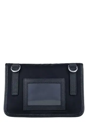 Prada Black Nylon Belt Bag With Buckle Closure - Multicolor