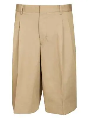 AMI Paris Wide-leg Bermuda Shorts - Cream