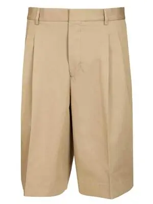 AMI Paris Wide-leg Bermuda Shorts - Cream
