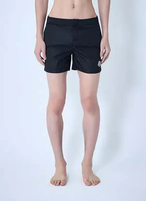 Moncler Elastic Waist Swim Shorts - Black