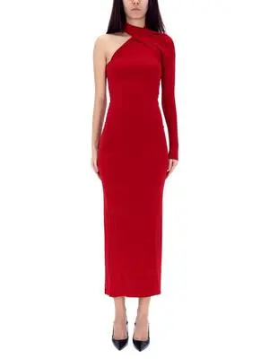 COURREGES Draped One-shoulder Dress - Red