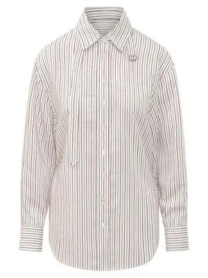 Isabel Marant Étoile Aurora Cotton And Silk Striped Shirt - White