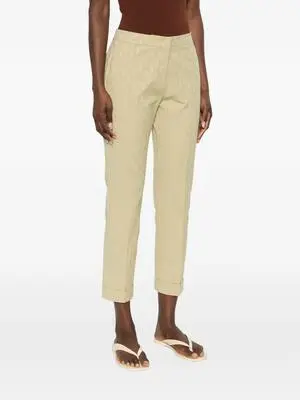 Etro Cropped Cotton Jacquard Trousers - Multicolor