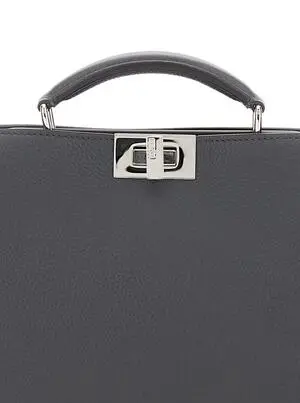 Fendi Iseeu Small' Grey Handbag With Removable Internal Pocket In Leather