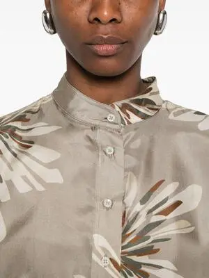 Brunello Cucinelli Printed Silk Shirt