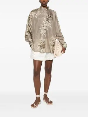 Brunello Cucinelli Printed Silk Shirt