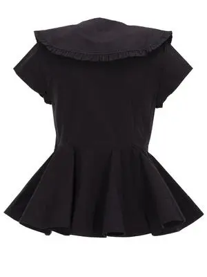 GANNI Ruffle Shirt - Black