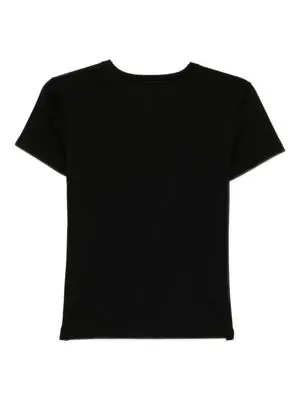 TOM FORD Cotton T-shirt With Tf Logo Embroidery - Black