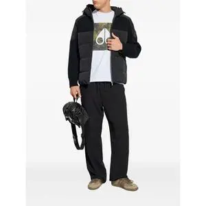 Moose Knuckles Padded Down Quilted Paneled Hooded Jacket