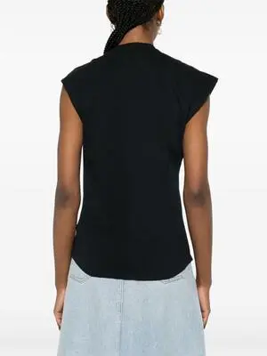 Isabel Marant Étoile Nayda Knot-detail Asymmetric T-shirt - Black