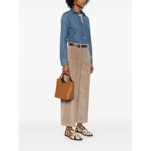 TOD'S Leather Tote Bag - Brown