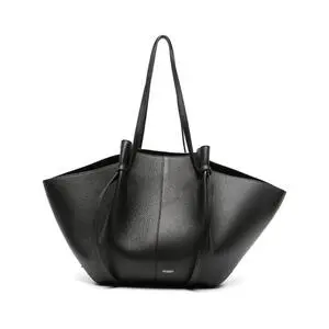 Yuzefi Calf Leather Tote Bag - Black