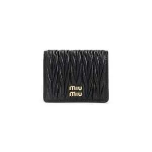 Miu Miu Matelassé Wallet - Black