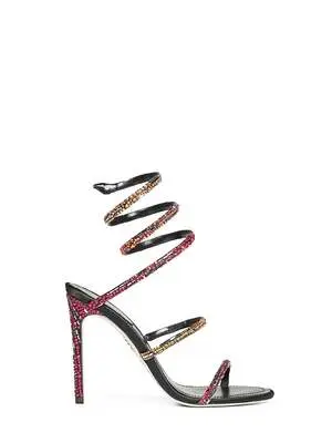 Rene Caovilla Black Swarovski Crystal-embellished Cleo 105 Sandals - Multicolor