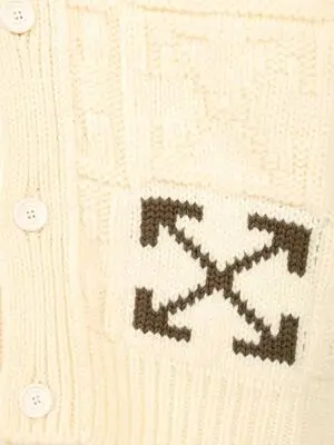Off-White Wool Cardigan - Cream