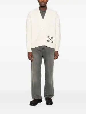 Off-White Wool Cardigan - Cream