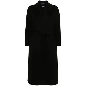 Max Mara S MAX MARA Virgin Wool Oversized Coat Black