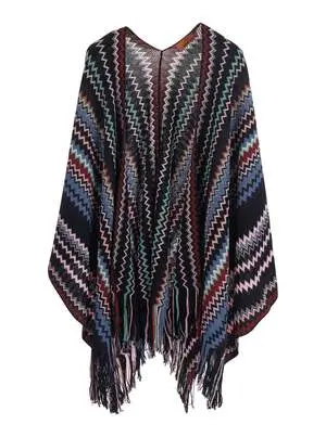 Missoni Cape With V-neck And Long Sleeves In Tech Fabric - Multicolor