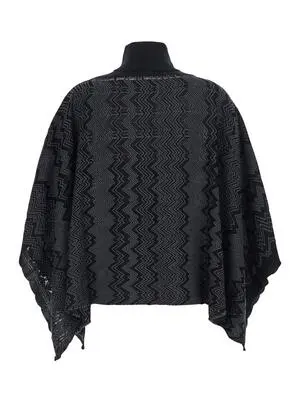 Missoni High Collar Poncho - Multicolor