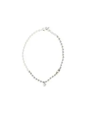 Alexander McQueen Pearl Skull Necklace - White