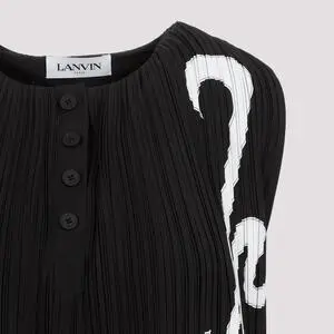 LANVIN Sleeveless Pleated Top
