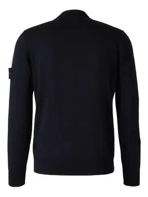 Stone Island Lightweight Wool Crew Neck Pullover - Blue