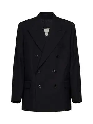 Dries Van Noten Wool Canvas Double-breasted Jacket - Multicolor