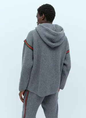 Gucci Wool Cashmere Hooded Sweater