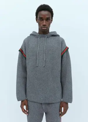 Gucci Wool Cashmere Hooded Sweater