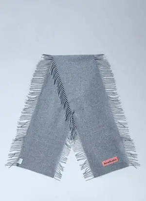 Acne Studios Fringe Wool Scarf - Gray