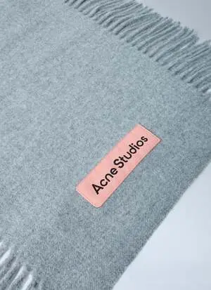 Acne Studios Fringe Wool Scarf - Gray
