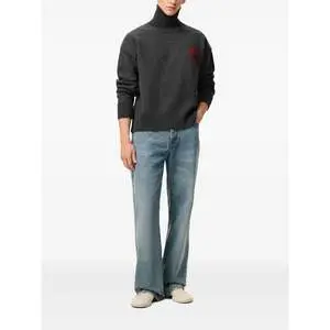 AMI Paris Grey Sweaters & Knitwear Jumpers - Gray