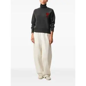 AMI Paris Grey Sweaters & Knitwear Jumpers