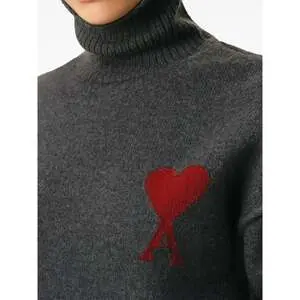 AMI Paris Grey Sweaters & Knitwear Jumpers