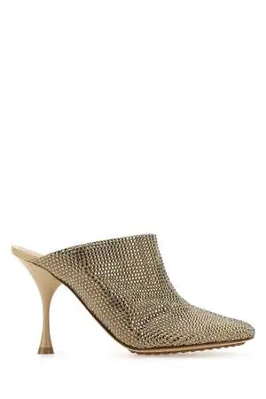 Bottega Veneta Embellished Suede Sparkle Dot Sock Mules - Multicolor