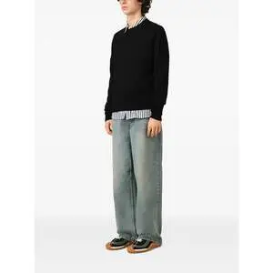 AMI Paris Merino Wool Pullover - Black
