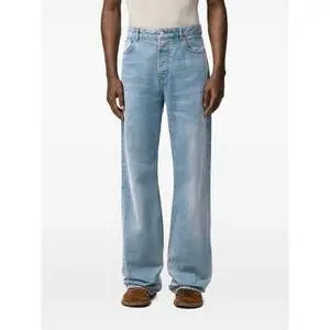 AMI Paris Denim Wide-leg Jeans