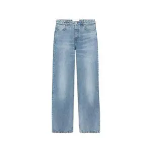 AMI Paris Denim Wide-leg Jeans - Blue