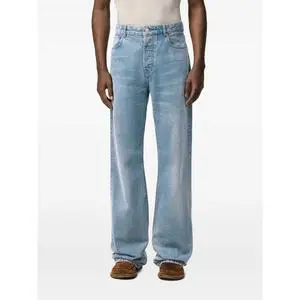 AMI Paris Denim Wide-leg Jeans - Blue