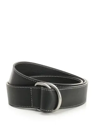 AMI Paris Double Leather Belt - Black