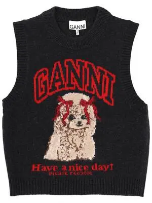 GANNI Wool Jersey - Black