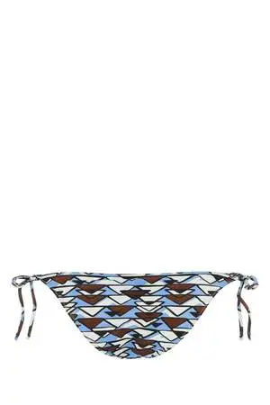 Prada Printed Stretch Nylon Bikini Bottom - Multicolor