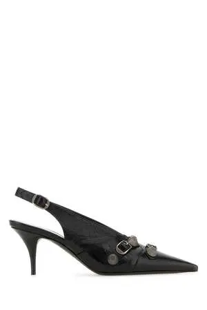 Balenciaga Leather Cagole Pumps - Black