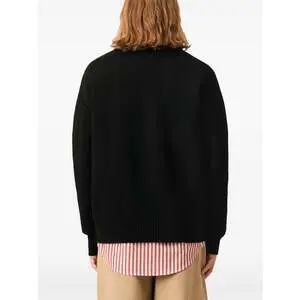 AMI Paris Wool Intarsia-knit Cardigan