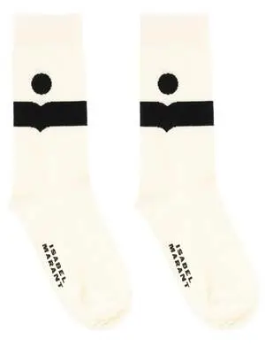 Isabel Marant Étoile Nesson Mid-length Socks With Logo - Multicolor