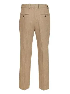 GOLDEN GOOSE Tailored Chevron Linen Blend Trousers