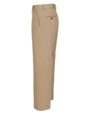 GOLDEN GOOSE Tailored Chevron Linen Blend Trousers