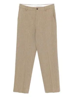 GOLDEN GOOSE Tailored Chevron Linen Blend Trousers