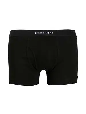 TOM FORD Set Of 2 Logo-waistband Cotton Boxer Briefs - Black