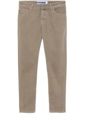 Jacob Cohen Nick Slim Trousers - Cream